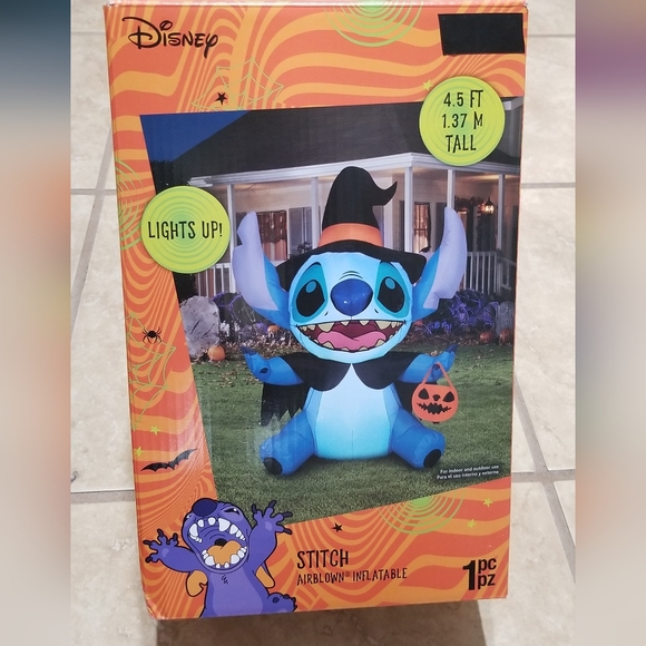 Gemmy | Holiday | Gemmy Disney Halloween Stitch In Witch Costume 45 Ft ...